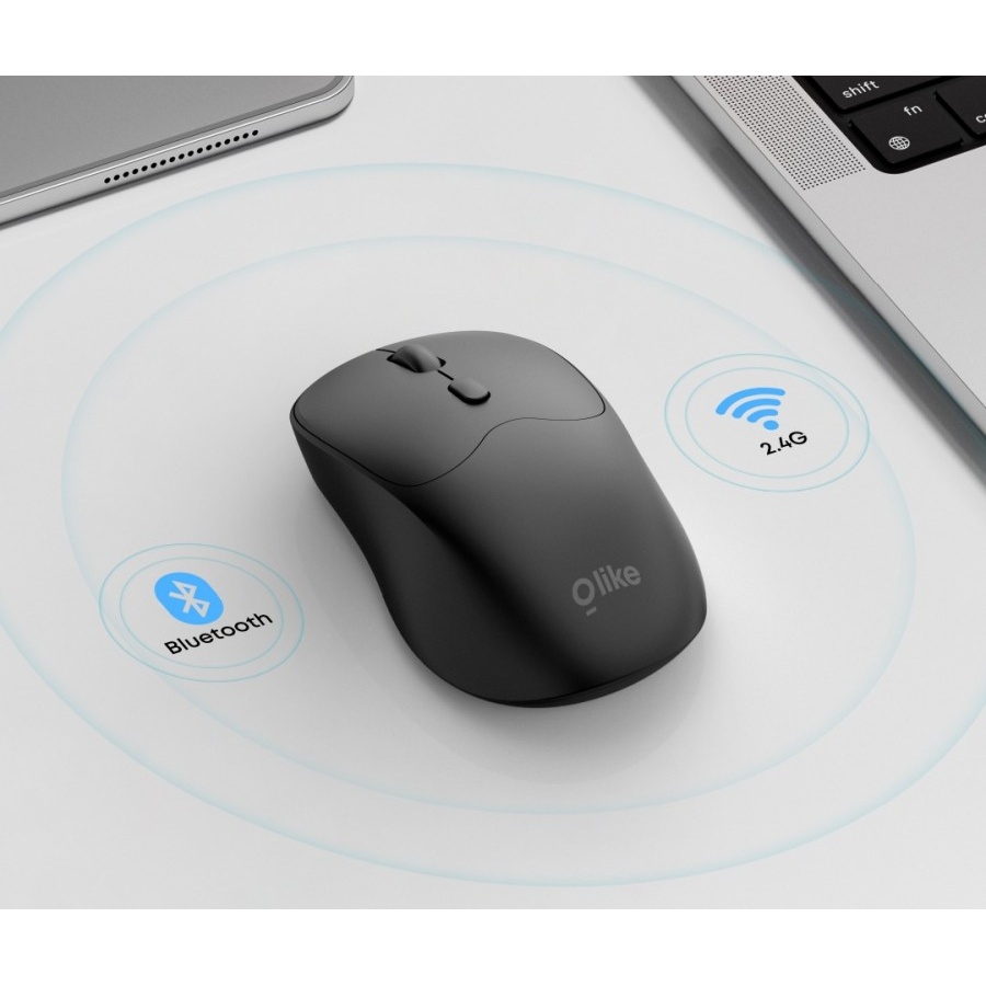 Jual MOUSE OLIKE M5 WIRELESS 2,4G & BLUETOOTH DUAL MODE SILENT CLICK ...
