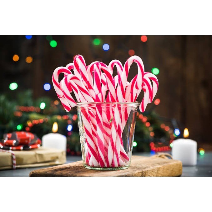 Jual Permen Tongkat Natal Rasa Mint Candy Cane Christmas Cake Topper ...