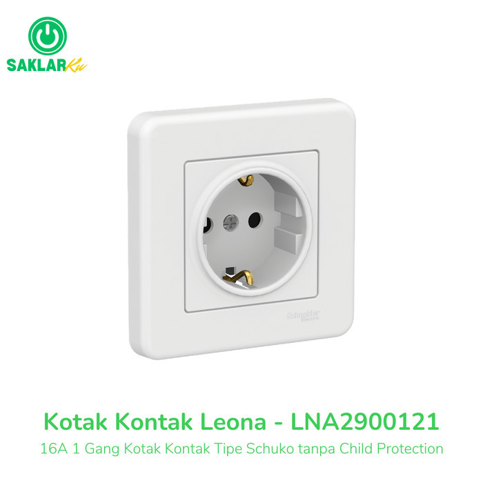 Jual Schneider Electric Leona Stop Kontak - 1 Gang Schuko - LNA2900121 ...