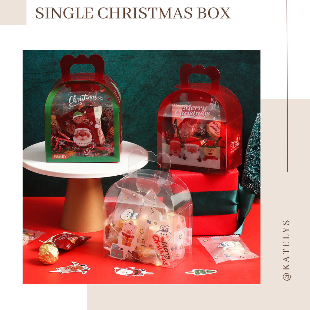 Jual Box Natal Kue Hadiah Transparan | Christmas Gift Box | Box Hadiah ...