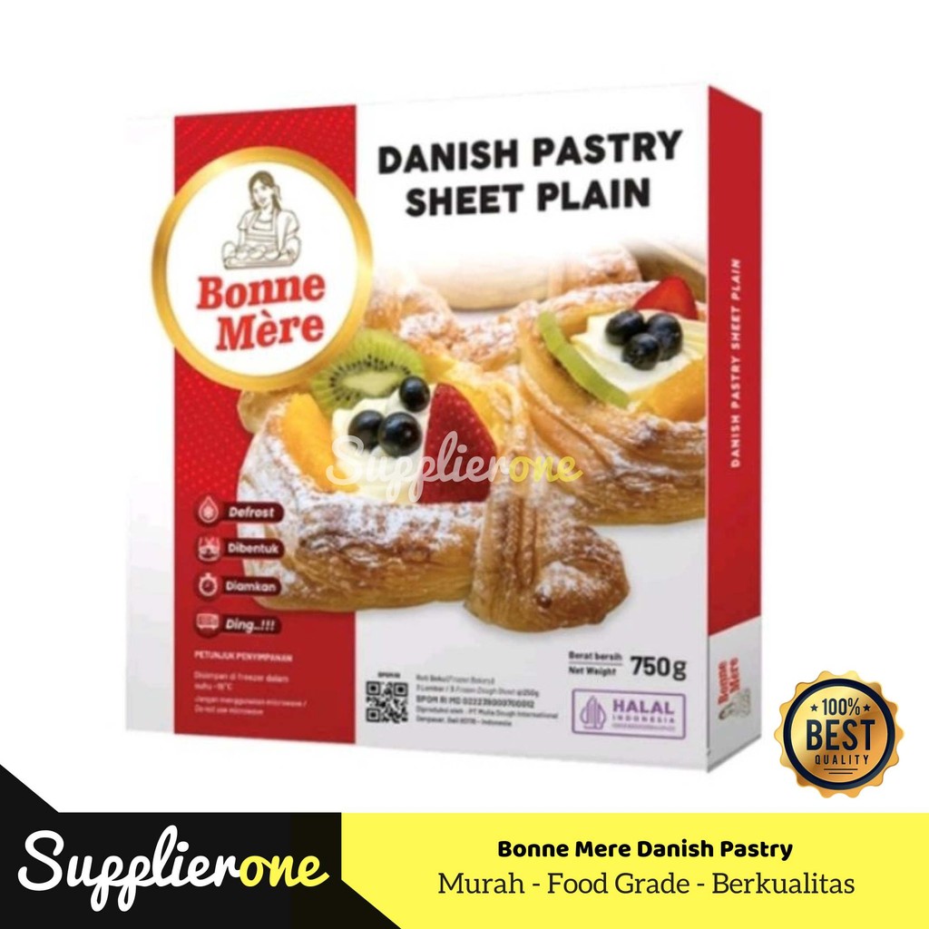 Jual Bonne Mere Danish Pastry Sheet 750G /Denish Pastry 750g / Danish ...