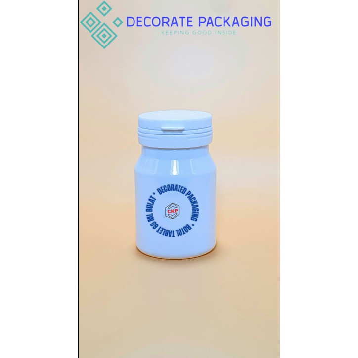 Jual Botol 30 Tablet Bulat Putih Tutup Snap / Botol Tablet / Botol ...