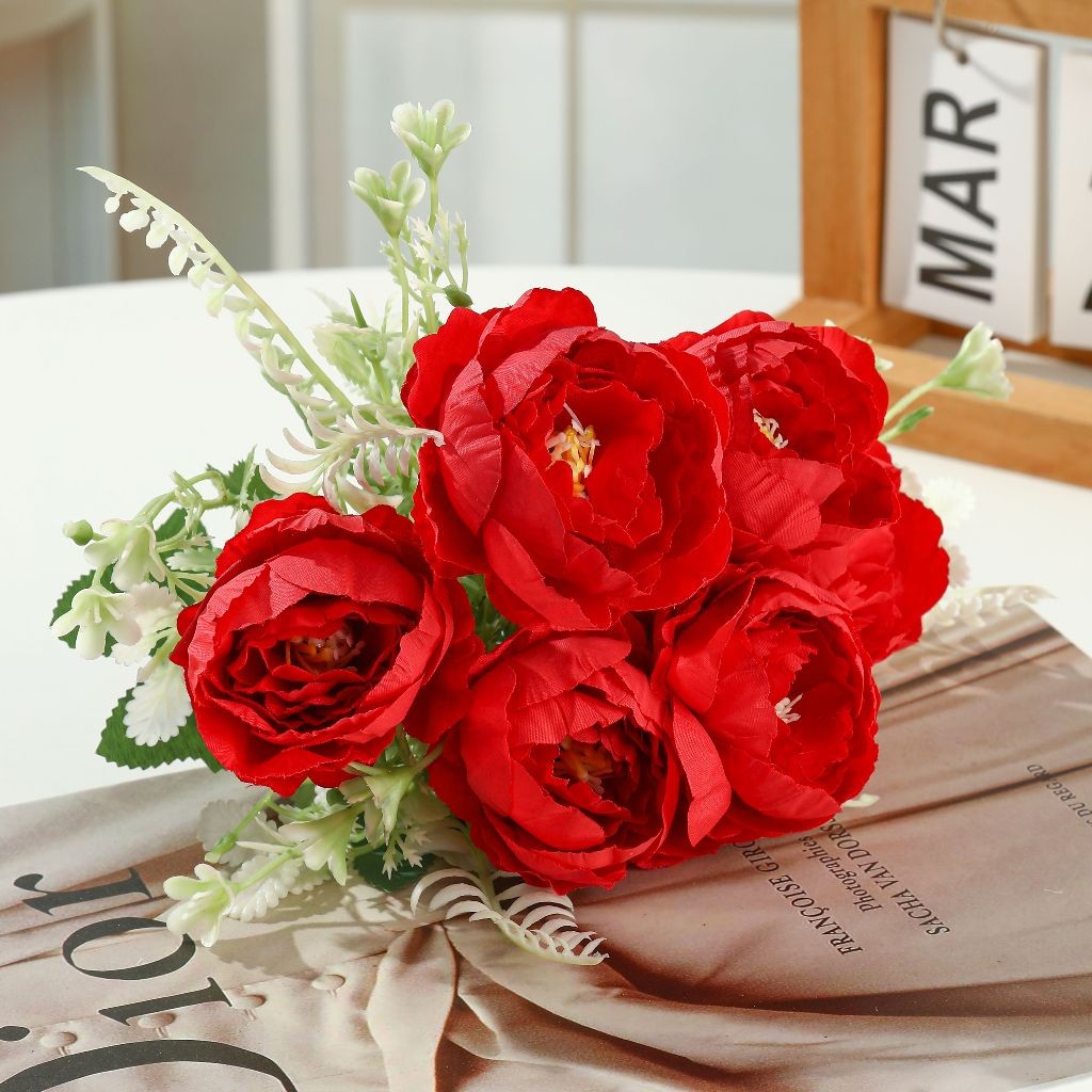 Jual Bunga Peony Bohong 6 Kuntum | Hiasan Pernikahan Rumah & Acara ...