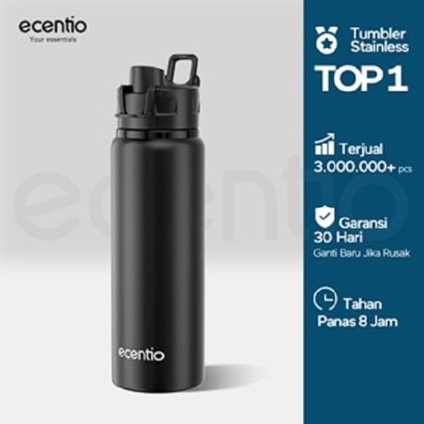Jual BOTOL MINUM ECENTIO ET10501/ET10503 BLACK/UNGU ALUMUNIUM 750ML ...