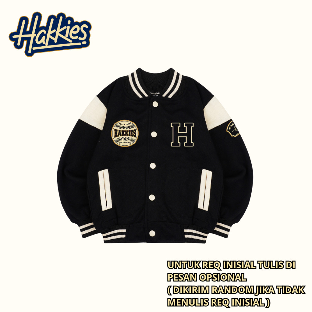 Jual NEROSHOP HAKKIES Varsity Jacket Baseball Anak Inisial A-Z Laki ...