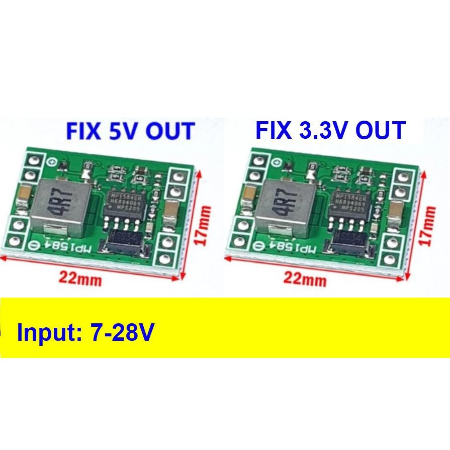 Jual MP1584 SMALL FIXED OUTPUT STEP DOWN DC 3A 7V-28V TO 3.3V / 5V ...