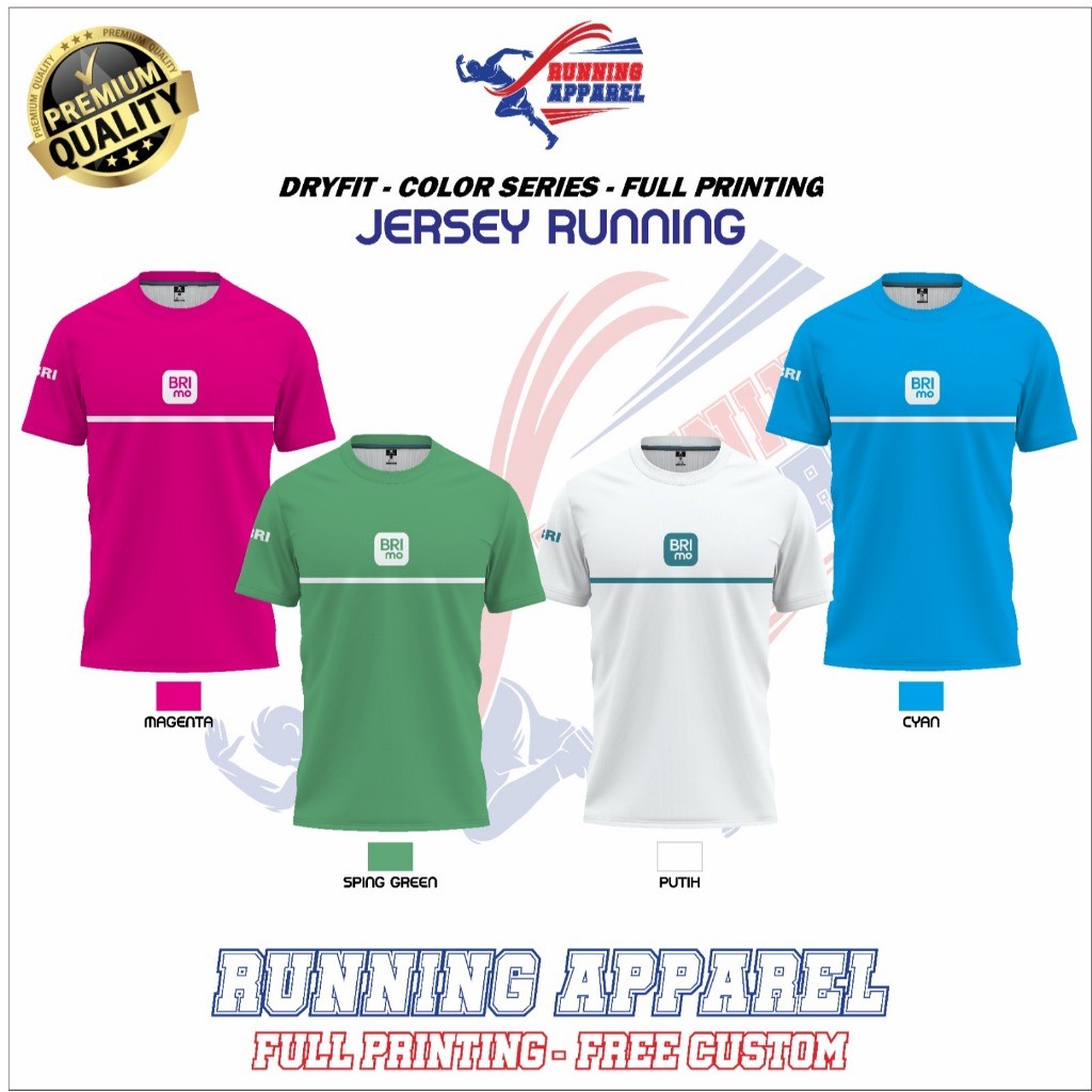 Jual JARA Baju Jersey RUNNING BRI RUNNERS - Gratis Request Warna dan ...