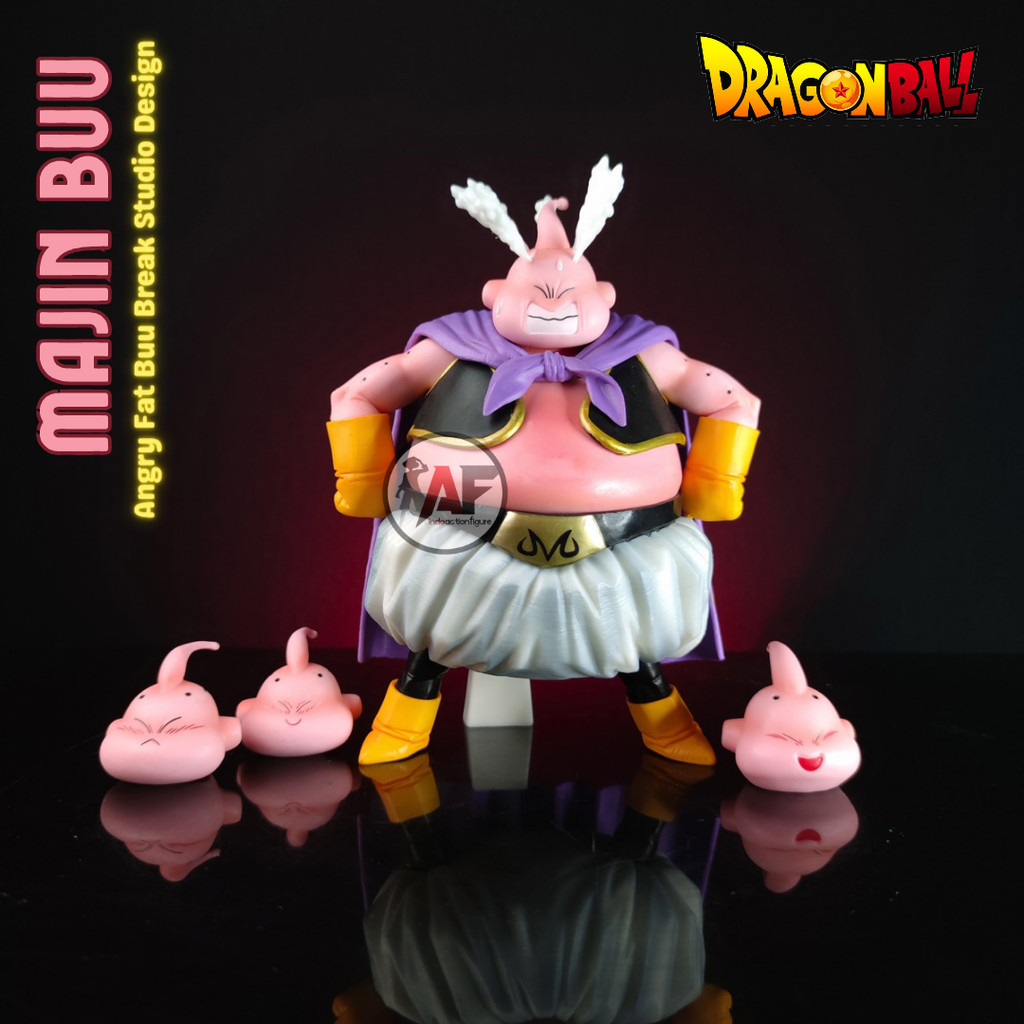 Jual Statue Action Figure Dragon Ball Angry Fat Majin Buu 4Head Break ...