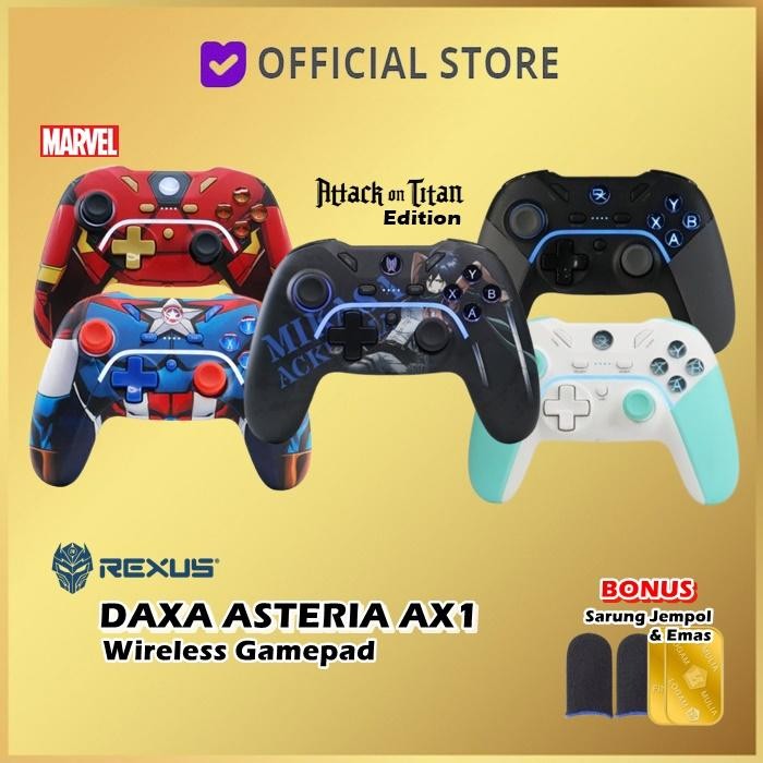 Jual Rexus Daxa Asteria AX1 V2 Gen 2 Wireless Gamepad Joystick AX 1 ...
