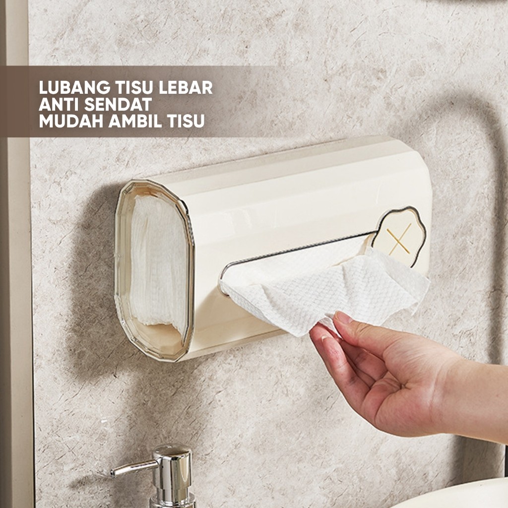 Jual LIVINGOLA Kotak Tisu Tempel Toilet Tempat Penyimpanan Tisu WC ...