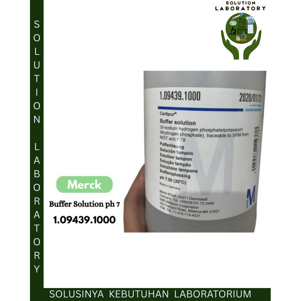 Jual Buffer Solution ph 7 Merck 1.09439.1000 | Shopee Indonesia