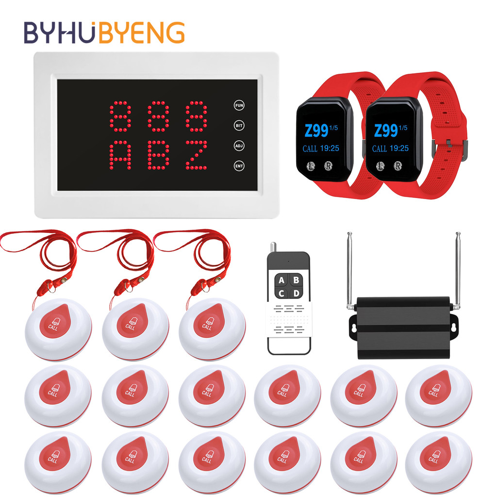 Jual BYHUBYENG Caregiver Pager System Nursing Pagers Wireless Calling ...
