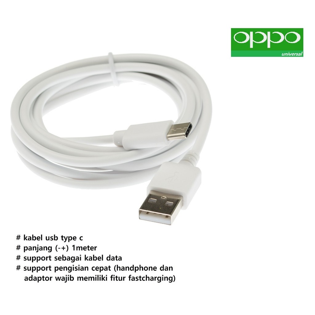 Jual Usb type C kabel charger oppo a95 4G (CPH2365) - oppo A95 5G ...