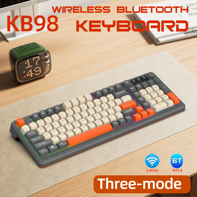 Jual KB98 Wireless mechanical keyboard,Gasket structure,RGB ,ergonomic ...