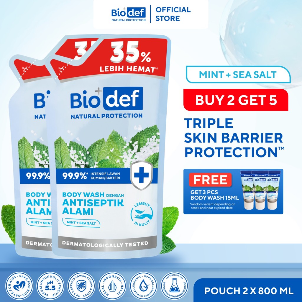 Jual [TWINPACK Mira Agile's Signature] Biodef Mint - Sea Salt Refill ...