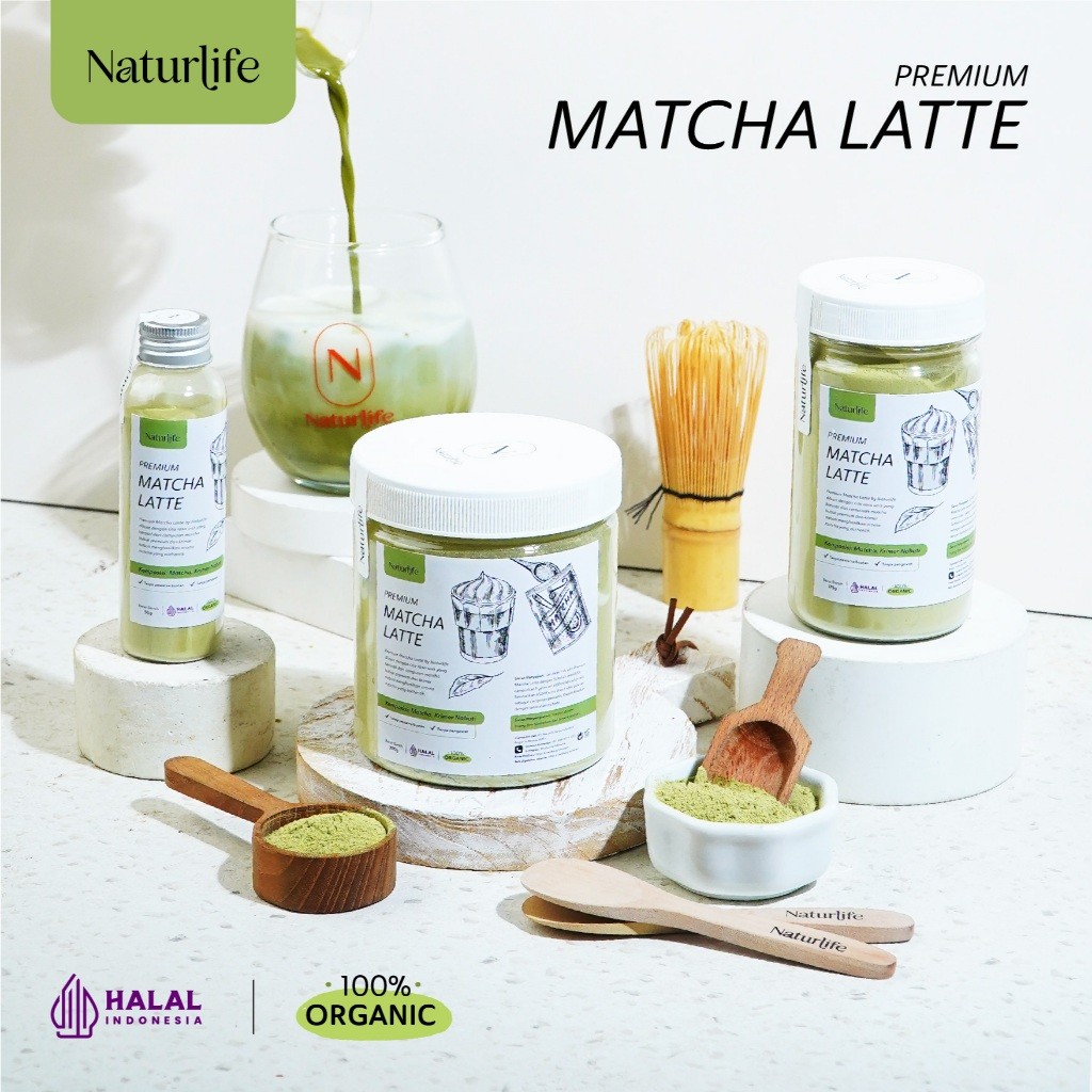 Jual (RE-LAUNCH) MATCHA LATTE BUBUK NATURLIFE 40G 175G 250G / BUBUK ...