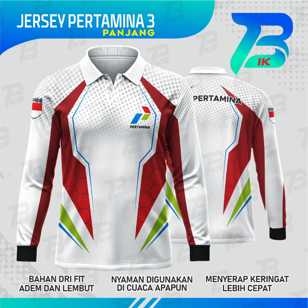 Jual JERSEY WANGKI PERTAMINA LENGAN PANJANG/KAOS KERAH PERTAMINA ...