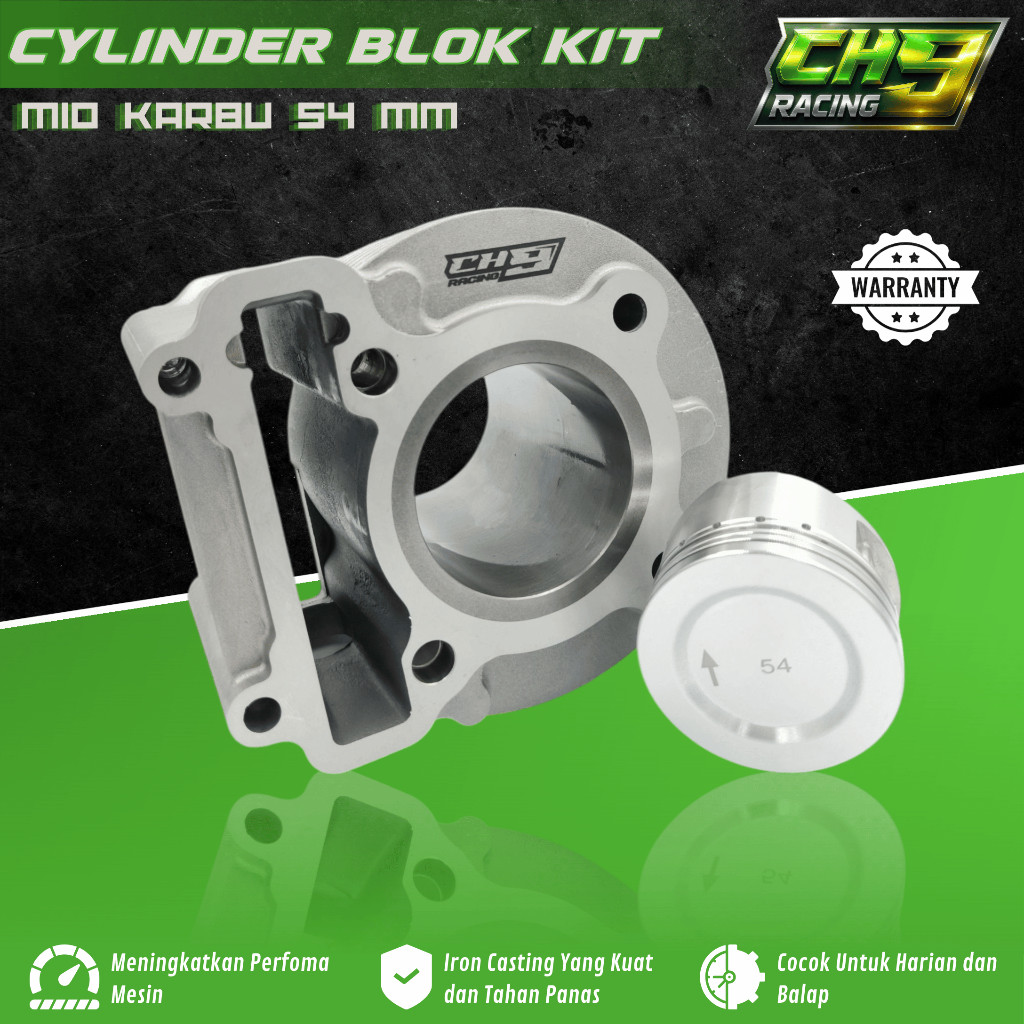 Jual Boring Block Blok Seher Bore Up 54 Mm Mio Fino Nuovo Karbu Mio ...