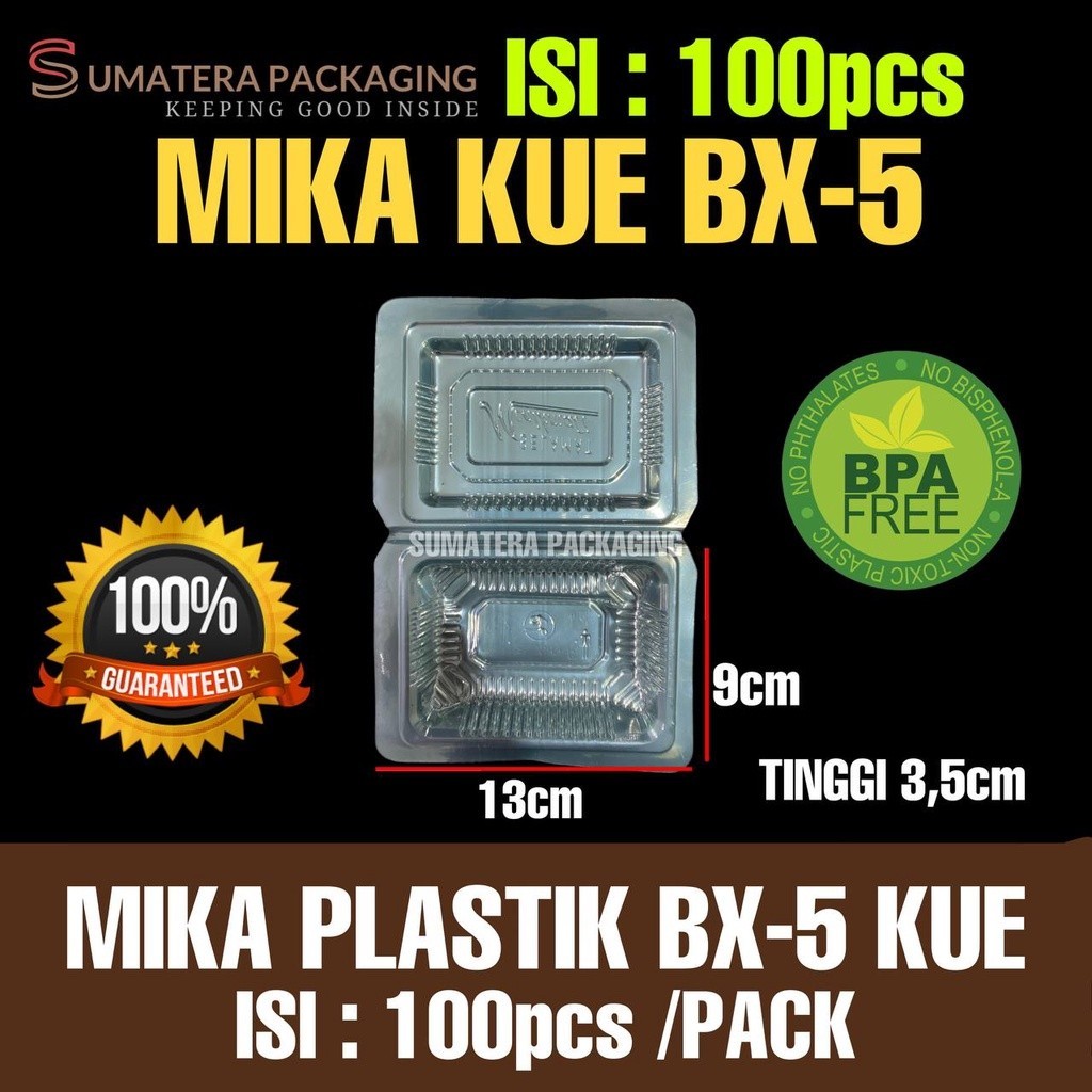 Jual MIKA PLASTIK kue BX5 isi 100 pcs kerin kue mie bolu makan box | Shopee Indonesia