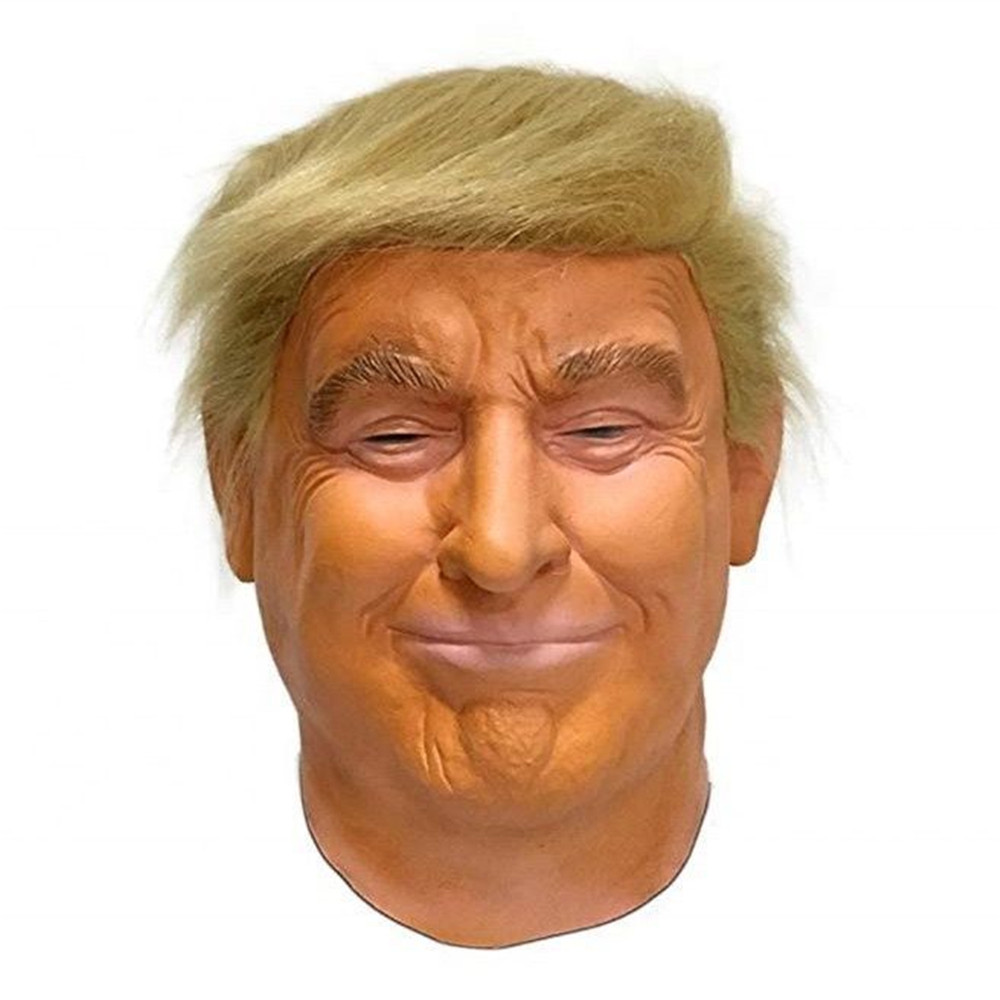 Jual Trump Latex Full Head Face Human Mask for Mask Festival Halloween ...