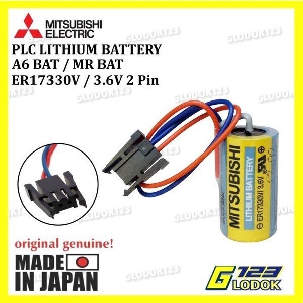 Jual Battery Baterai Lithium Mitsubishi PLC ER17330 A6BAT MR-BAT 3.6V ...
