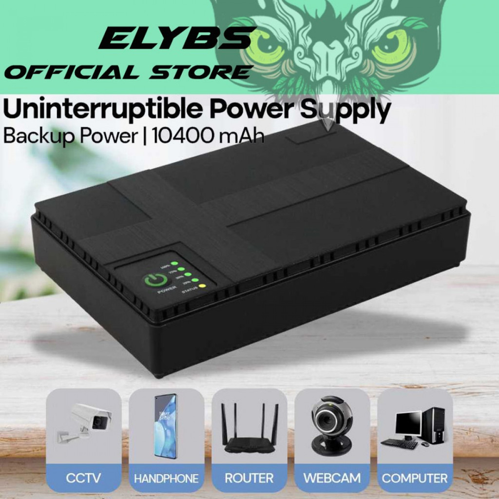 Jual Power Supply UPS CCTV Komputer Router Backup Power 10400mAh ...