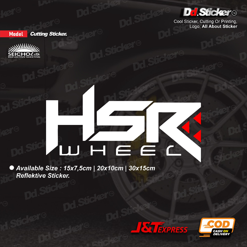 Jual Sticker HSR Racing Wheels logo | Cutting Sticker | Shopee Indonesia