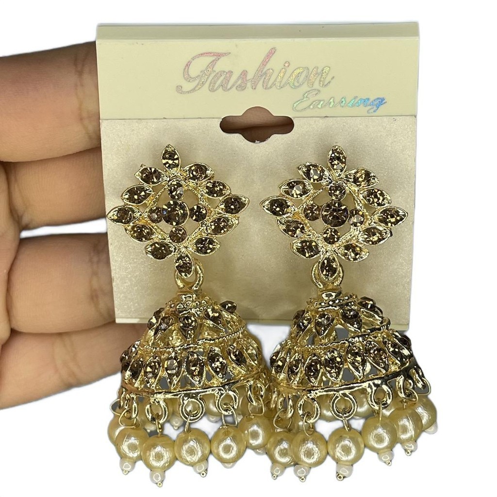Jual Anting India Jhumka Mewah Premium Ori Gold | Shopee Indonesia