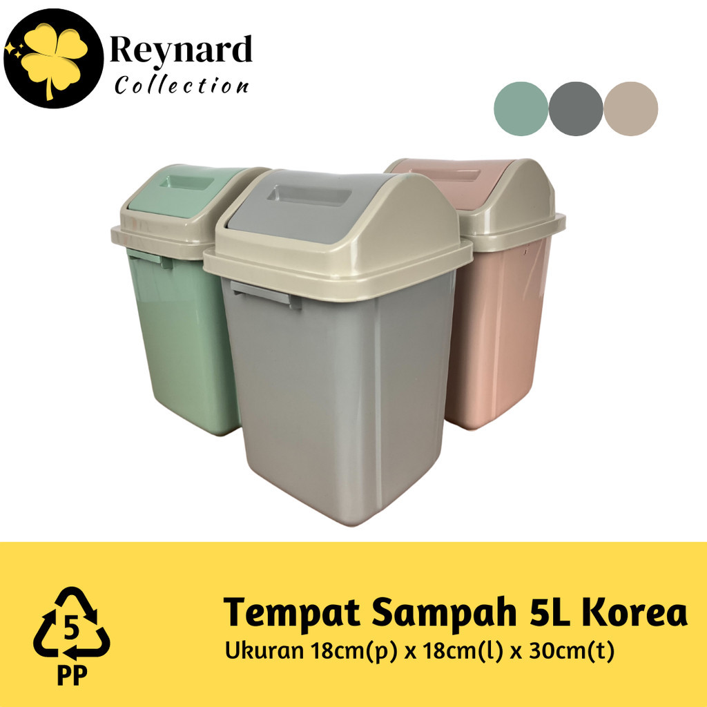 Jual Tempat Sampah 5 Liter Estetik Tong Sampah 5L Korea High Quality | Shopee Indonesia