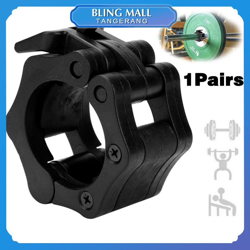 Jual Dumbbell Barbell Lock Clamp 2 Pcs Collar Barbells Kunci Dumbell ...