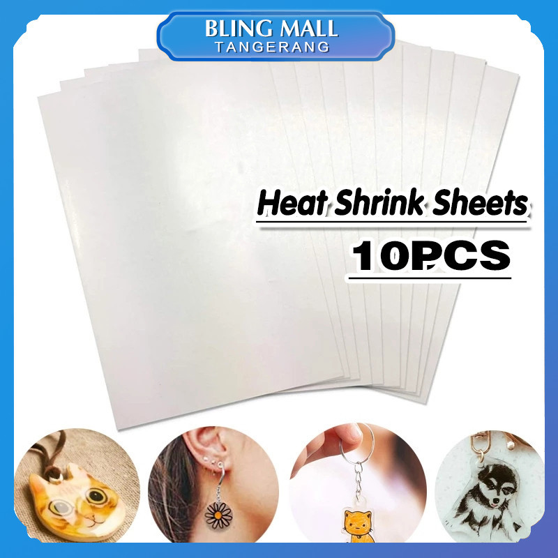 Jual 10pcs DIY Shrinky Dink Plastic / Heat Shrink Sheets / Kertas Heat ...