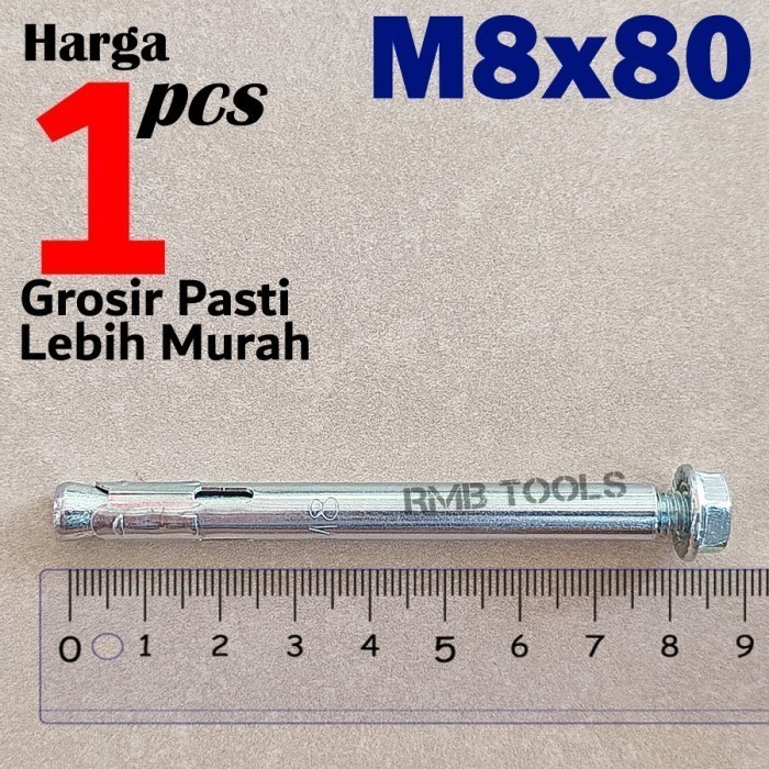 Jual Baut Dynabolt M8x80 Putih Dinabolt Tanam Tembok Bracket Set 8 x 80 ...