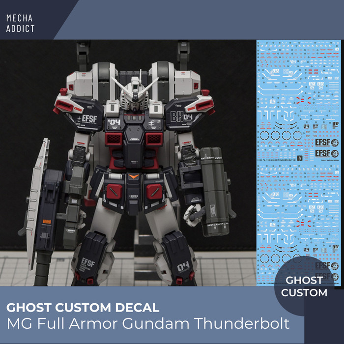Jual Water Slide Decal MG Full Armor Gundam Thunderbolt by Ghost Decal ...