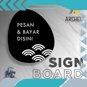 Jual SIGN BOARD PAPAN PENUNJUK PESAN & BAYAR DISINI BULAT AKRILIK ...