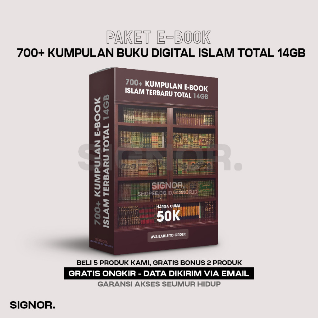 Jual 700+ Kumpulan Buku Digital Islam Muslim Terbaru Total 12GB ...