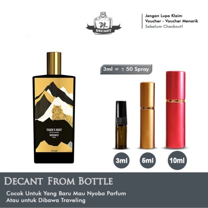 Jual DECANT Memo Paris Tiger's Nest EDP 1ml 2ml 3ml 5ml & 10ml Original | Shopee Indonesia