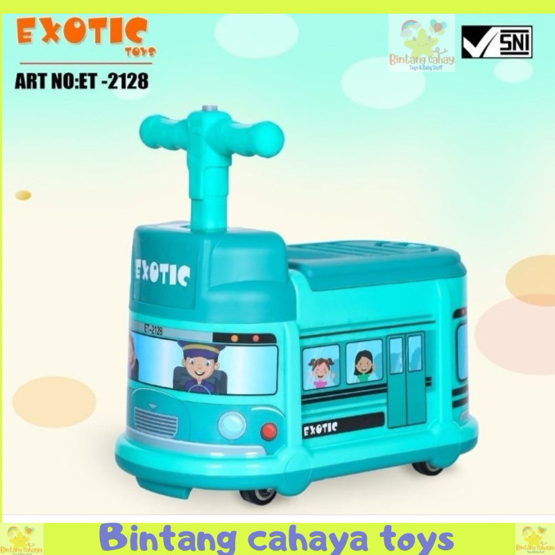 Jual Mainan Mobil Dorong bis bus Anak Multifungsi Exotic ET 2128 Ride ...