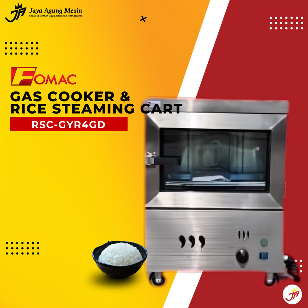 Jual Fomac Rice Steaming Cart RSC-GYR4GD ( 4 Susun ) / Mesin Pemasak ...