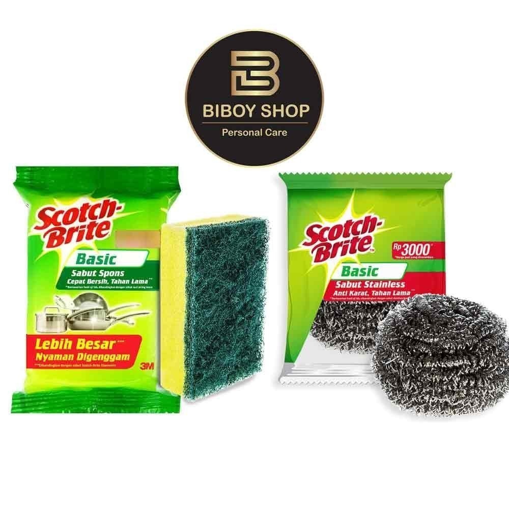 Jual SCOTCH BRITE - SABUT SPONS & KAWAT CUCI PIRING, STAINLESS - biboy ...
