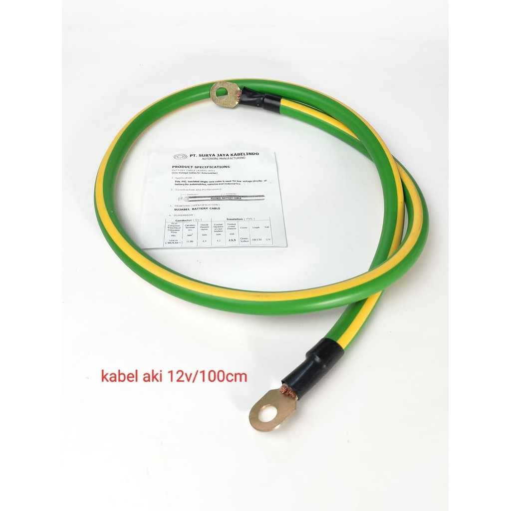 Jual Jumper Aki Kabel Aki Kabel Accu Jumper Kabel Battery Cable 12V 100CM 12 Volt 100 Cm 46 ...