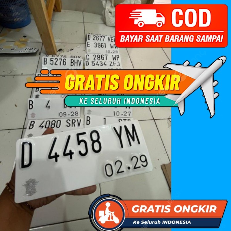 Jual Plat nomor motor bebas request nama baut tanam 1 pcs | Shopee ...