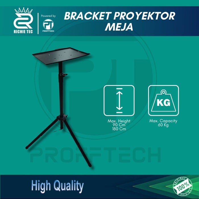 Jual Richie Tec Standing Proyektor Meja Hitam Standing Prokyektor Stand ...