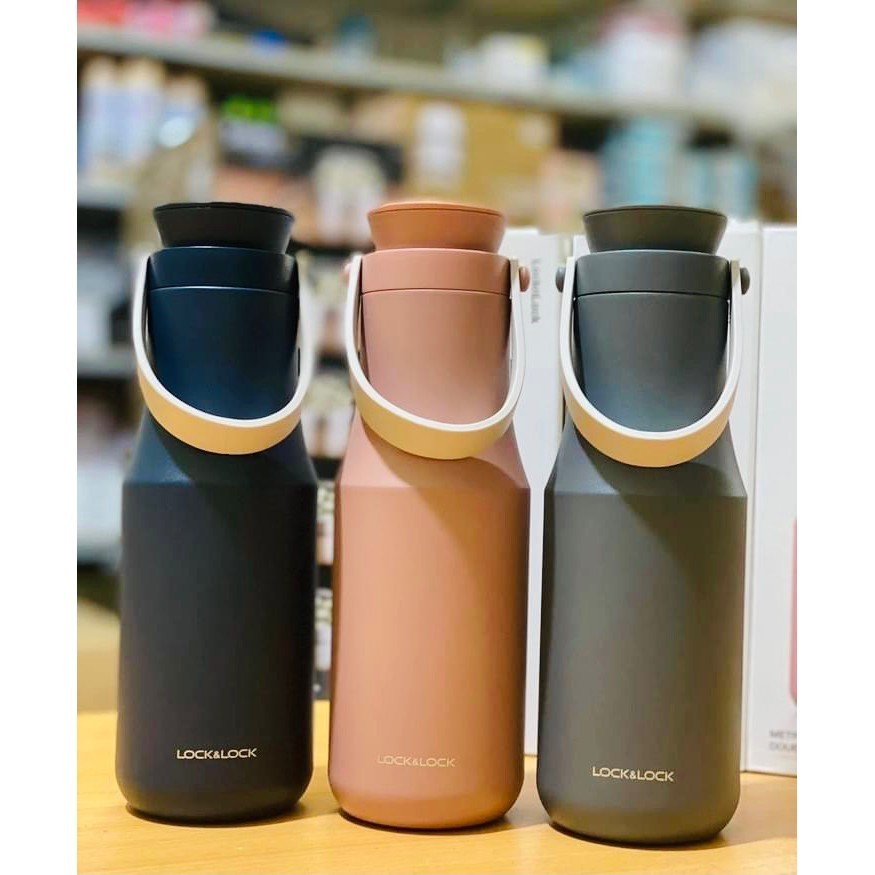 Jual Lock n Lock Metro Double Tumbler 470ml Navy Grey Botol tumbler termos LocknLock LHC4202 ...