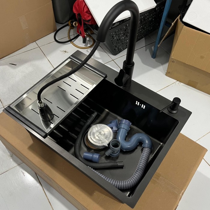 Jual TK Kitchen Sink Stainless Steel sus 304 60x45 Bak Cuci piring Stainless Sus 304 uk. 60x45 ...