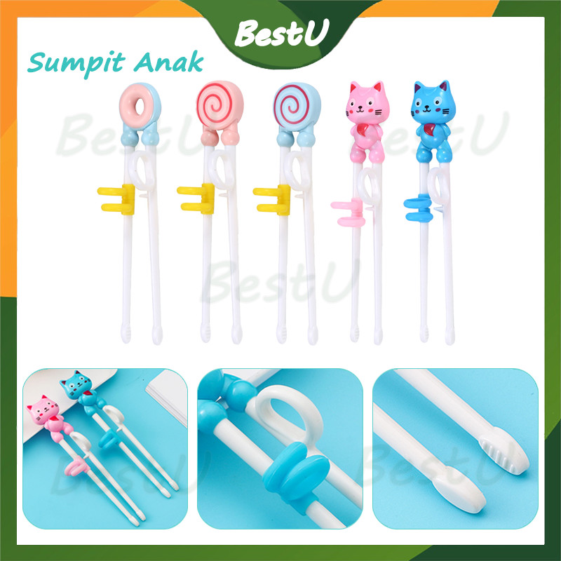 Jual Sumpit Anak-anak Kartun Latihan Belajar Makan / Training Chopstick ...