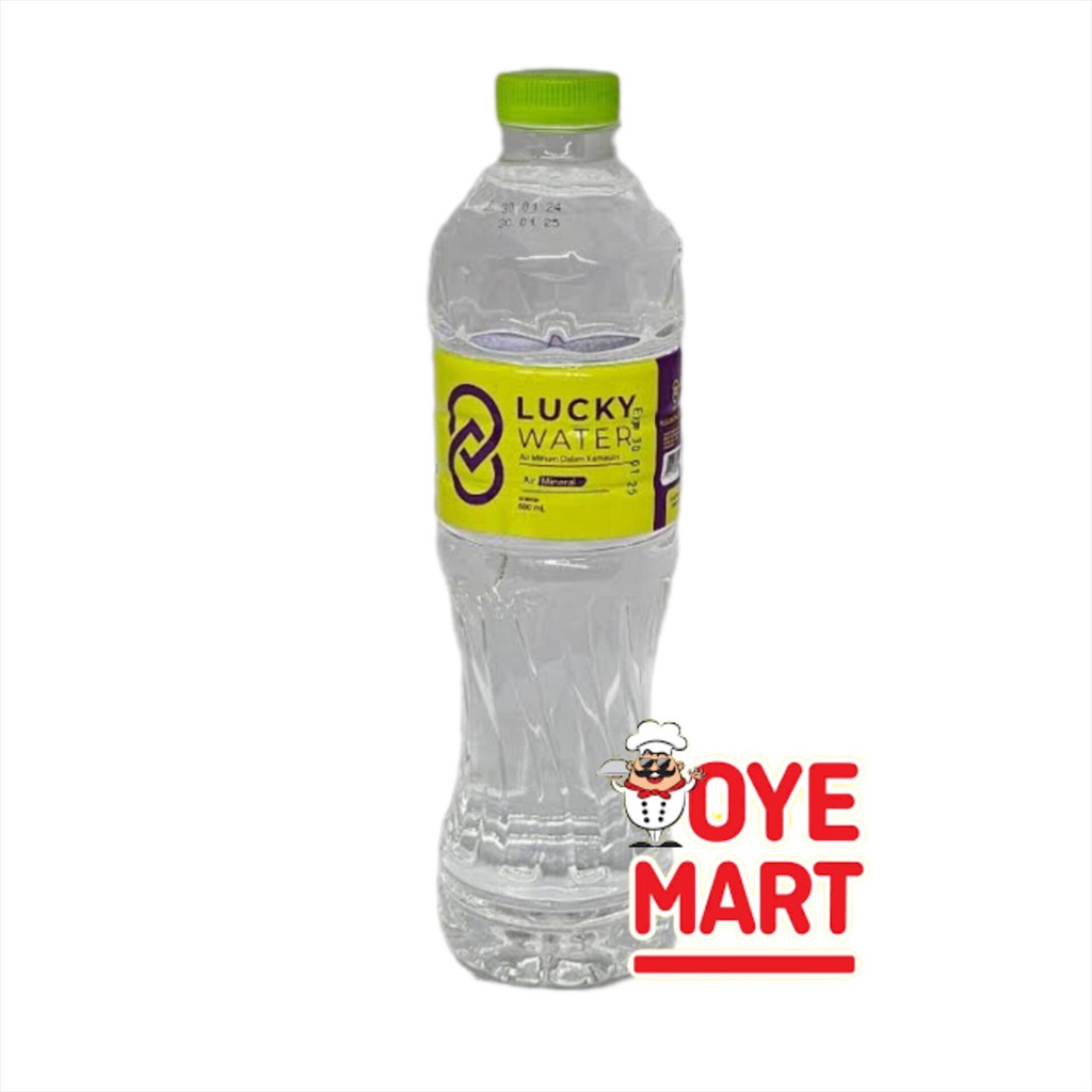 Jual LUCKY WATER AIR MINERAL BOTOL 600ML / AIR PUTIH | Shopee Indonesia