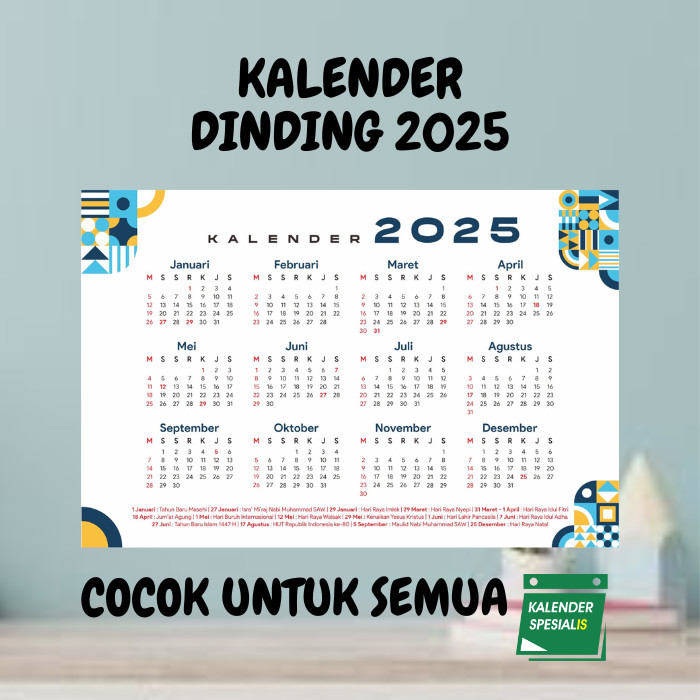 Jual PROMO KALENDER DINDING 2025 UKURAN A5 - KALENDER PLANNER ...