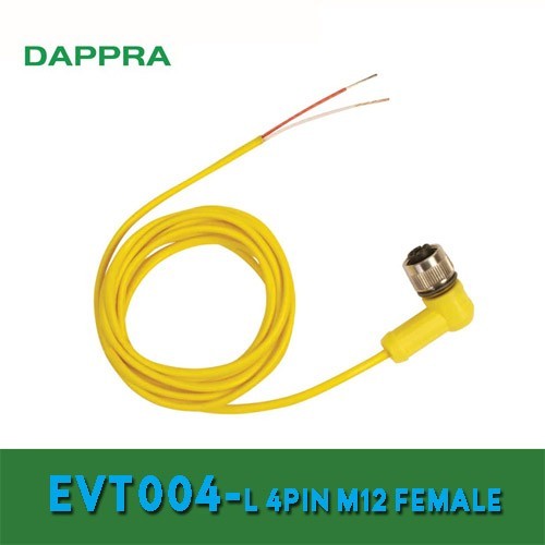 Jual SPC EVT004 M12 Female 4 Pin L Right Angle prewired connector 5M ...