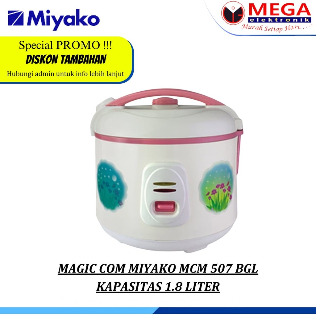 Jual MAGIC COM MIYAKO MCM 507 BGL 1.8 LITER | Shopee Indonesia