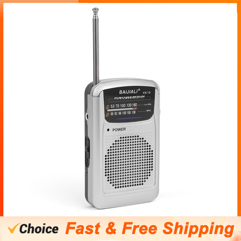 Jual KK19 Portable AM FM Radio Battery Operated Radios Best Reception ...